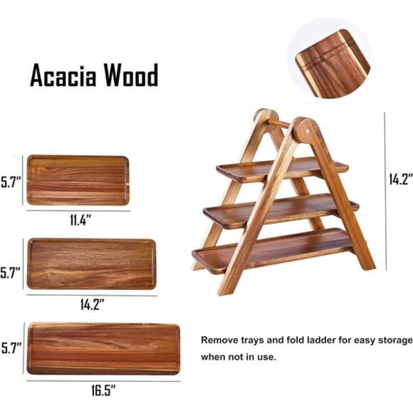 Dining | Appetizer Serving Tray Acacia Wooden Tray Charcuterie Boards 3 ...